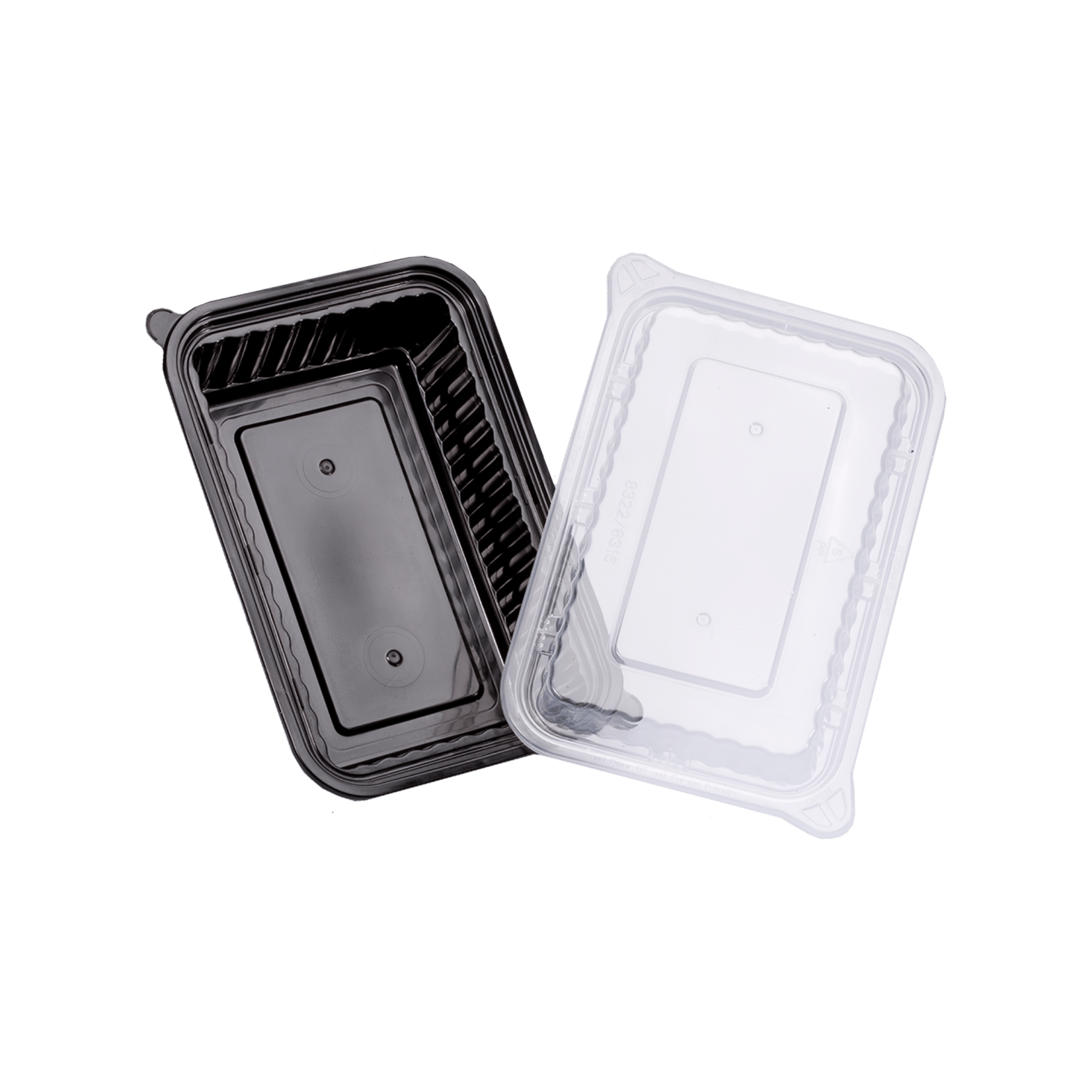 720ml Food Container | Black Base & Clear Lid | Takeaway (150ct ...