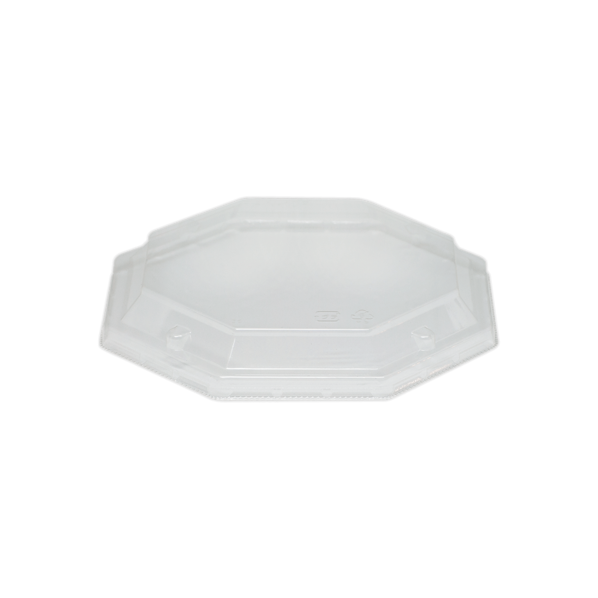 Clear Octagon Raised Lid For Bento Box FAN 10B Carton Of 600